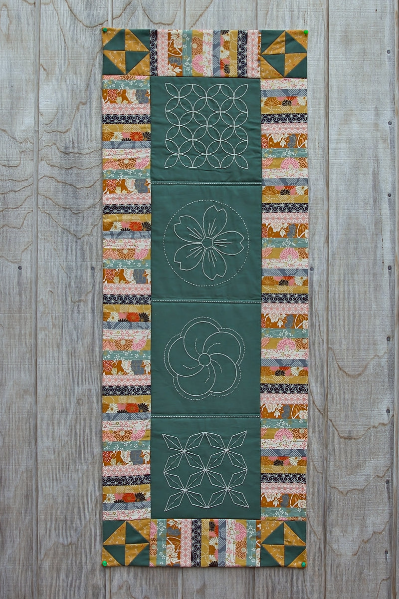 Sashiko Embroidered Table Runner – The Country Yard