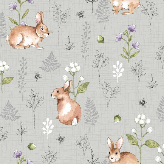 Woodland Rabbits Grey – The Country Yard